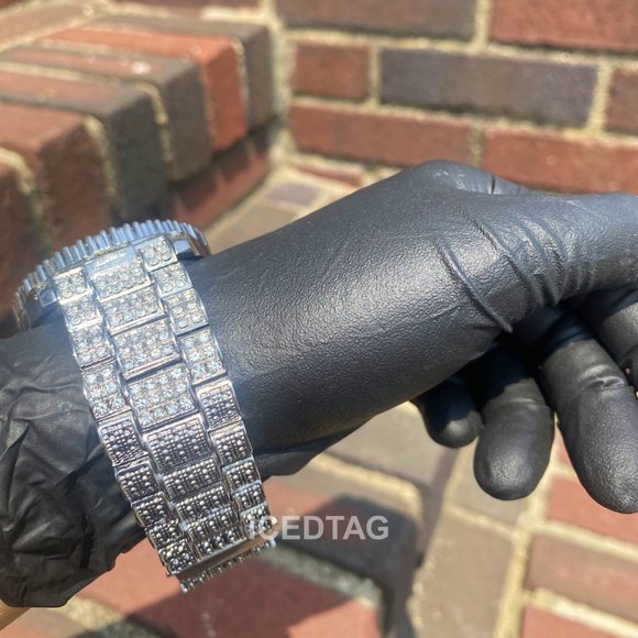 Laudmen | Accessories | Full Iced Out Black Face Luxury Stylish Watch ...
